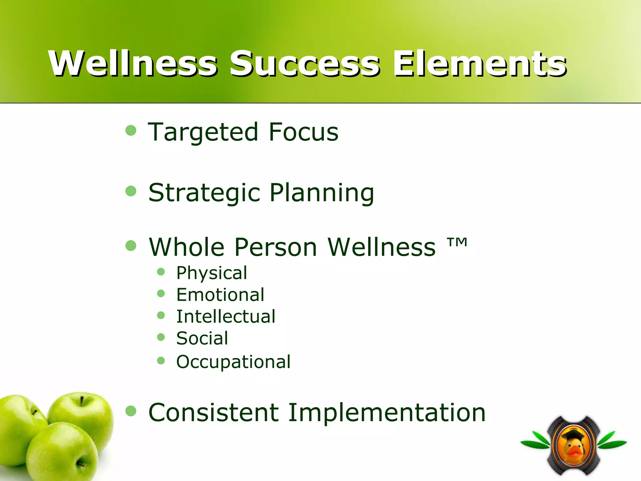 Strategic Approach To Corporate Wellness Programs | PPT