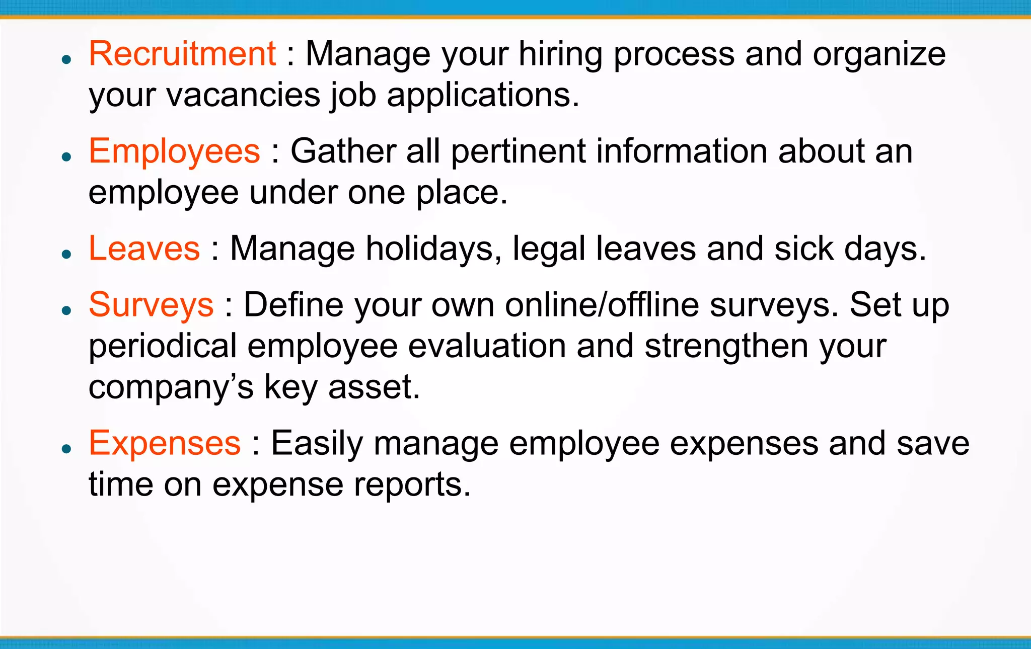HR Management In Odoo | PPT