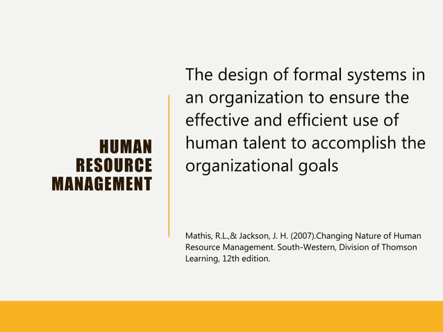 HR management lecture | PPT