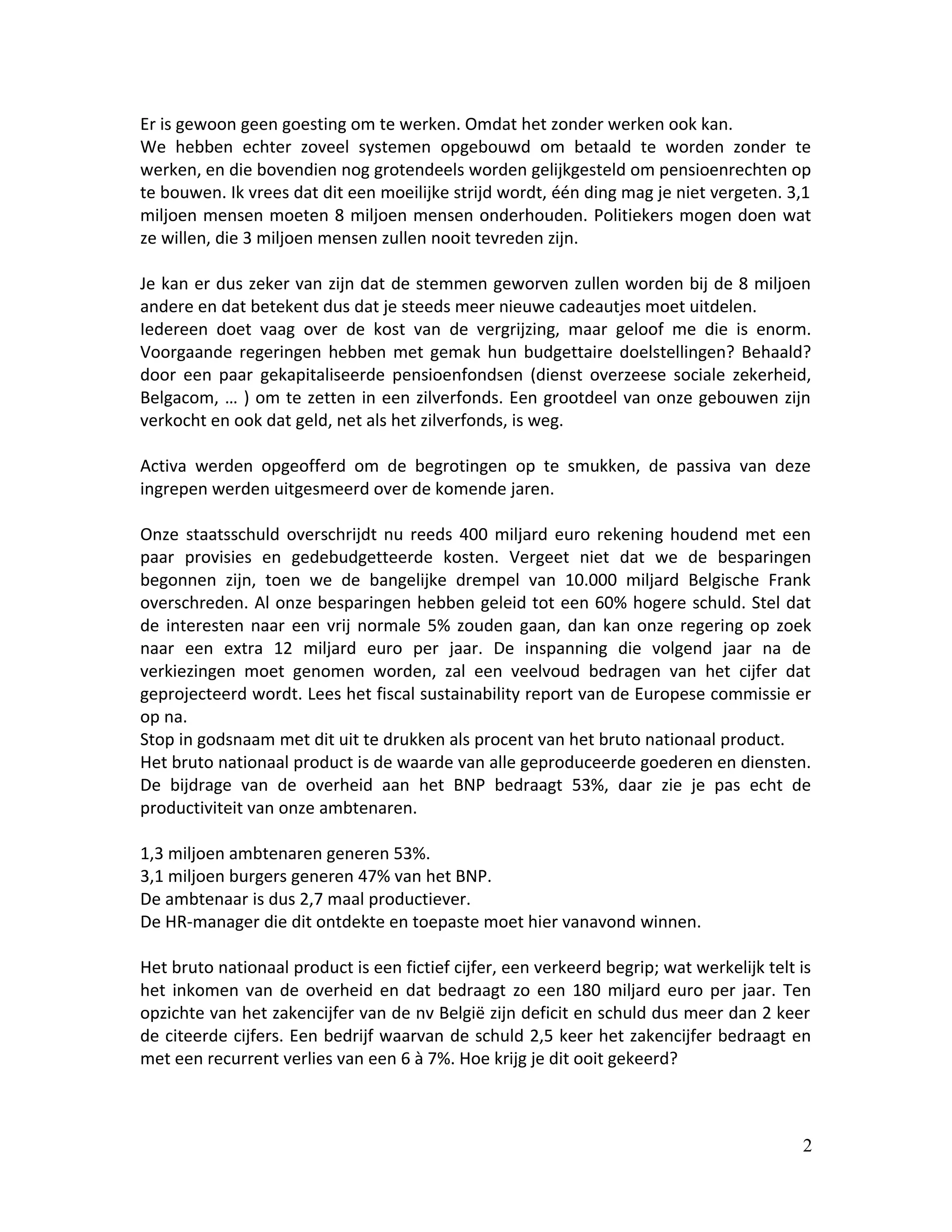 Speech van Jan Pieter De Nul bij de uitreiking van HR Manager van het ...