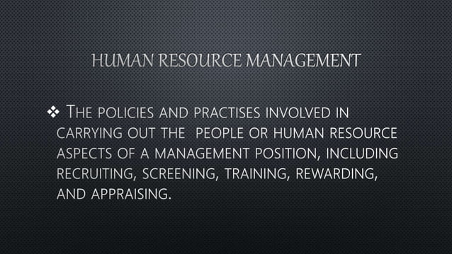 DUTIES OF HUMAN RESOURCE MANAGERS | PPTX | Human Resources | Business