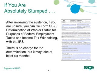 HR Managers Guide to Proper Worker Classification | PDF