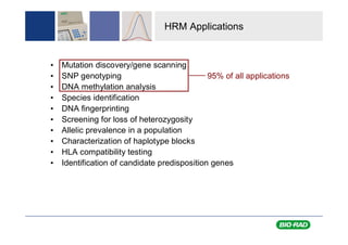 Introduction to High Resolution Melt Analysis | PDF