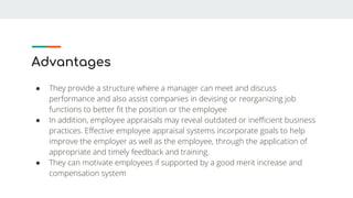 Human Resource Management: Types of Appraisals | PPT
