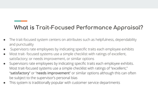 Human Resource Management: Types of Appraisals | PPT