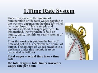 Basic system of wages | PPTX