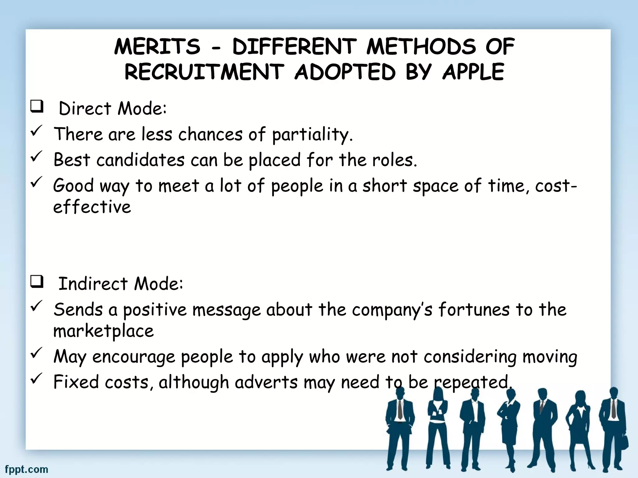 RECRUITMENT OF APPLE INC. | PPT
