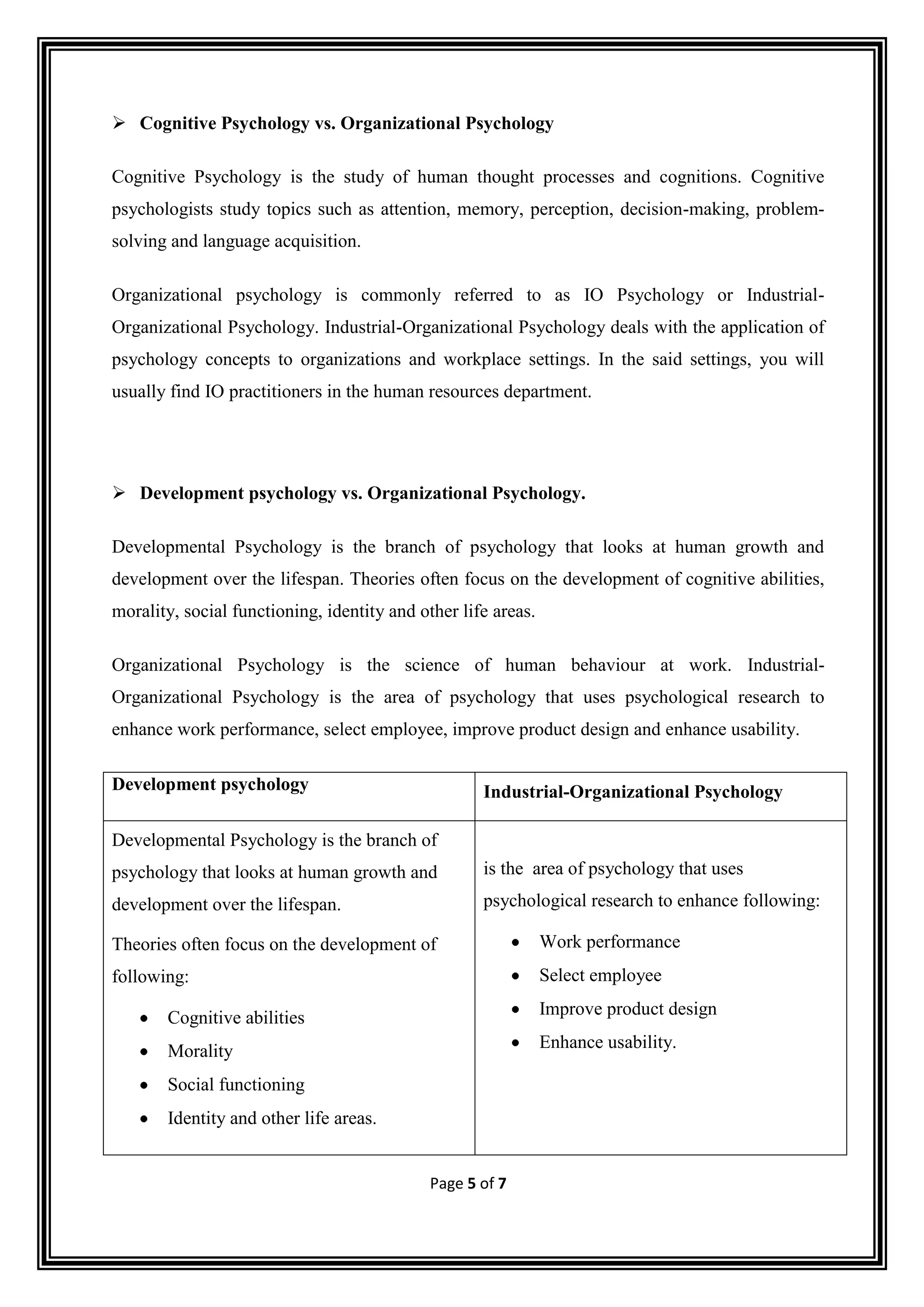 Organizational Psychology | DOCX | Science