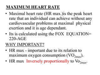 SUBJECTIVE AND OBJECTIVE MEASURE OF EXERCISE TESTING | PPTX
