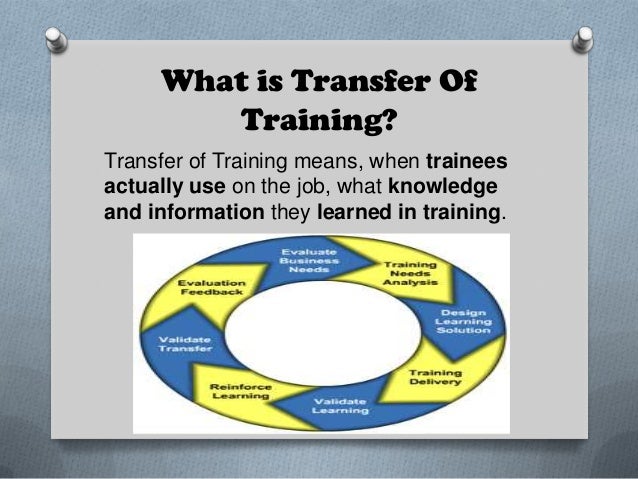 presentation on transfer of training