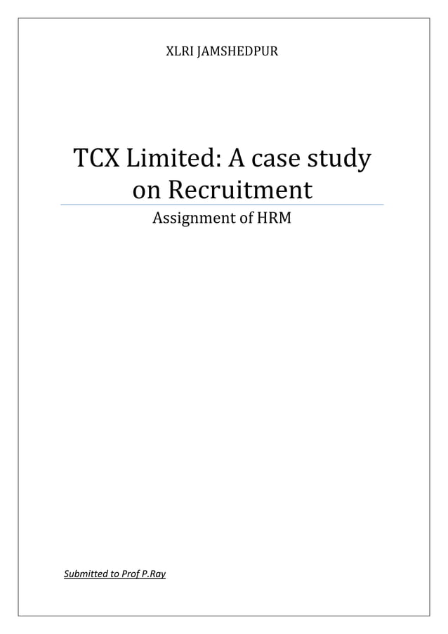 Hrm case study | PDF