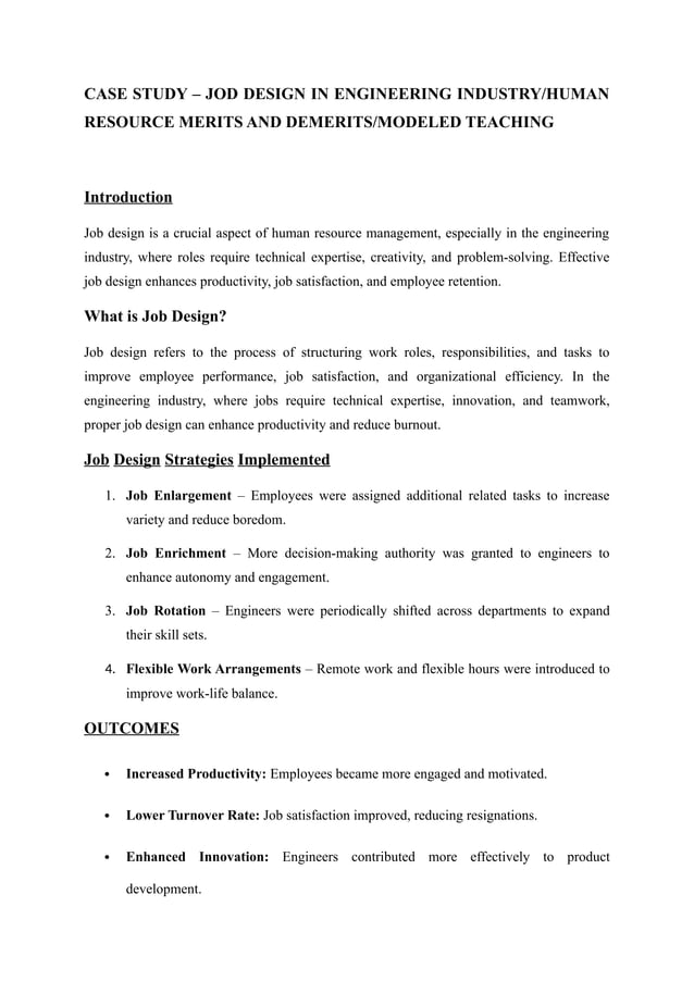HRM CASE STUDY DOCUMENT QUESTION AND ANSWERS | PDF