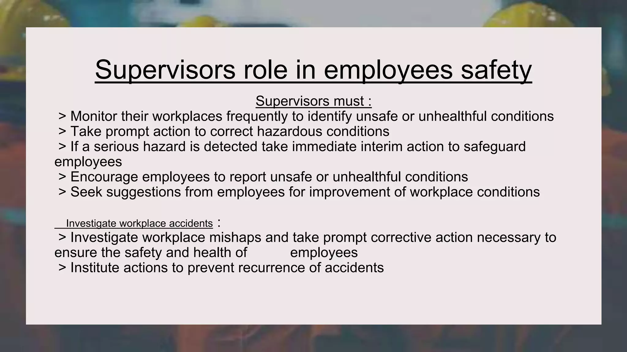 HUMAN RESOURCE MANAGEMENT CASE STUDY ON EMPLOYEE HEALTH AND SAFETY | PPTX