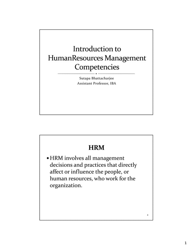 IBA_HRMC class one | PDF