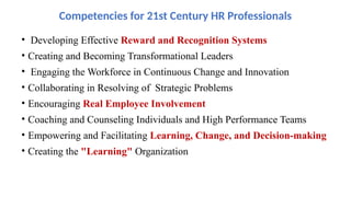 Comprehensive Human Resource Management: Principles, Evolution, and ...