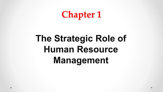 Hrm chapter 1 | PPTX