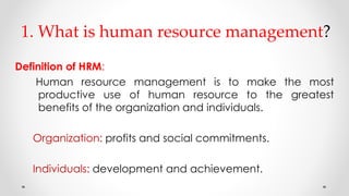 Hrm chapter 1 | PPTX