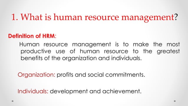 Hrm chapter 1 | PPTX