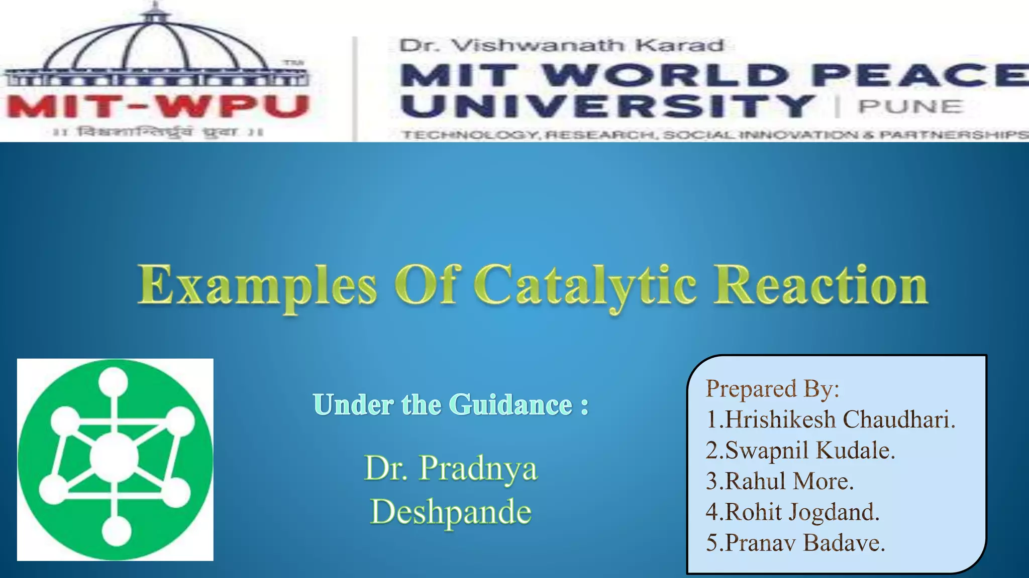 Catalytic Reaction | PPTX