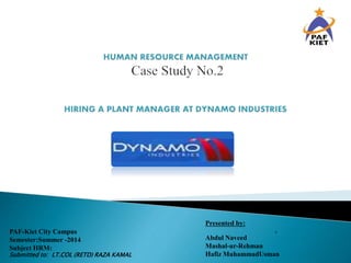 Case Study dynamo industries 1 | PPTX