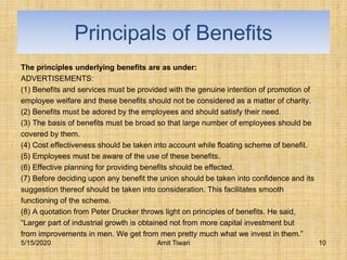 Hrm employee benefits , services, concepts, objectives and significant ...
