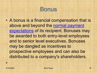 Hrm employee benefits types and services and fringe benenfits by amit ...