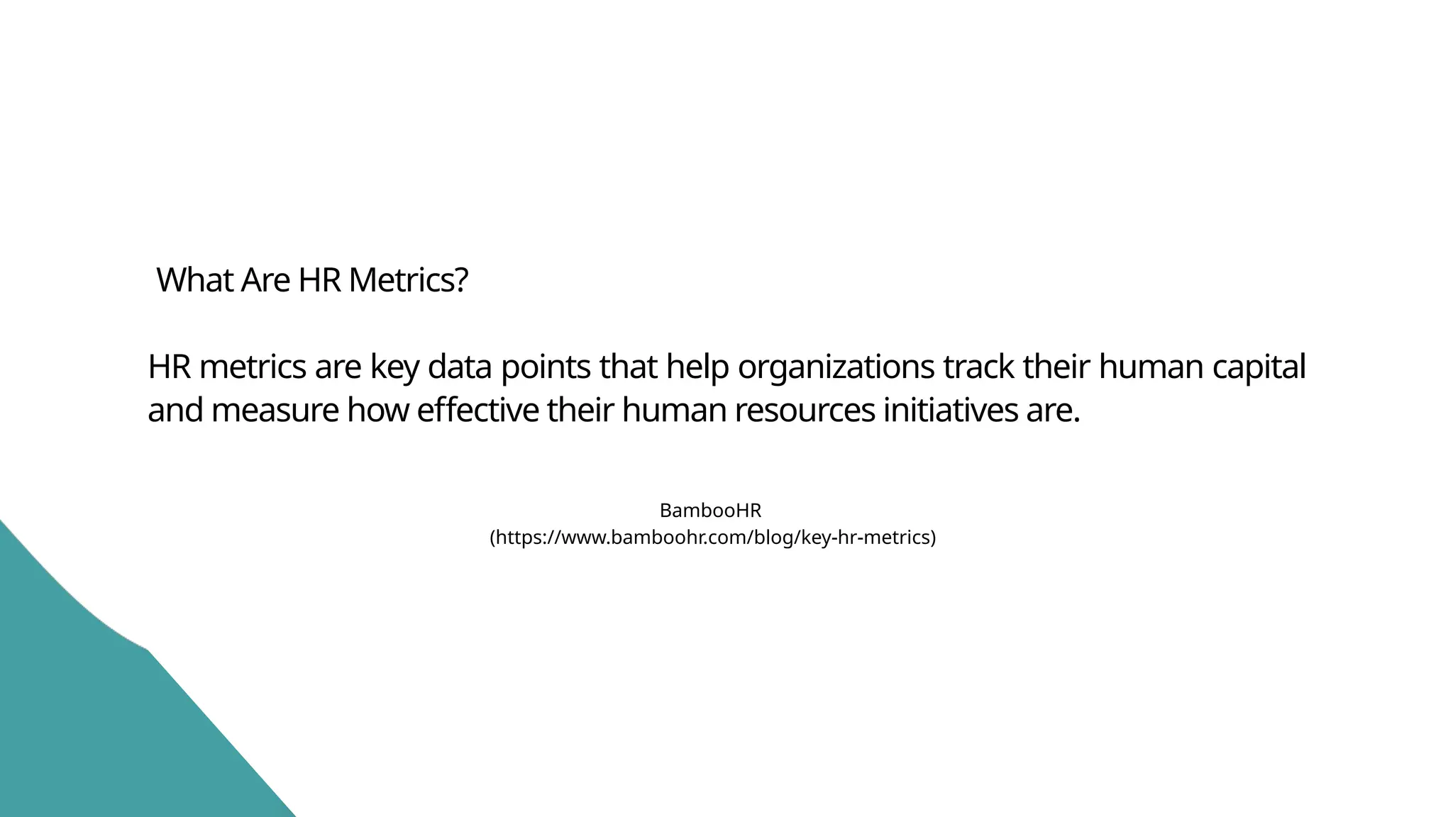 HR Metrics and data analytics presentation | PPTX
