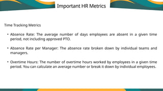 HR Metrics and data analytics presentation | PPTX