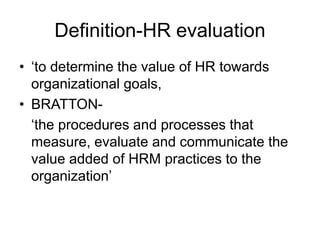 HRM_EVALUATION.pptx | Resume Writing and Advice | Job Search