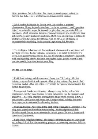 Assignment on HRM activities of square pharma. ltd. | DOCX