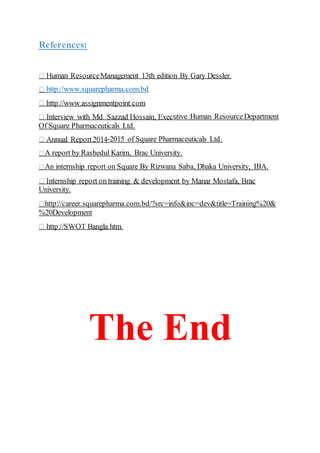 Assignment on HRM activities of square pharma. ltd. | DOCX