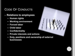 Hr code of conduct (Safety book for employee) | PPTX