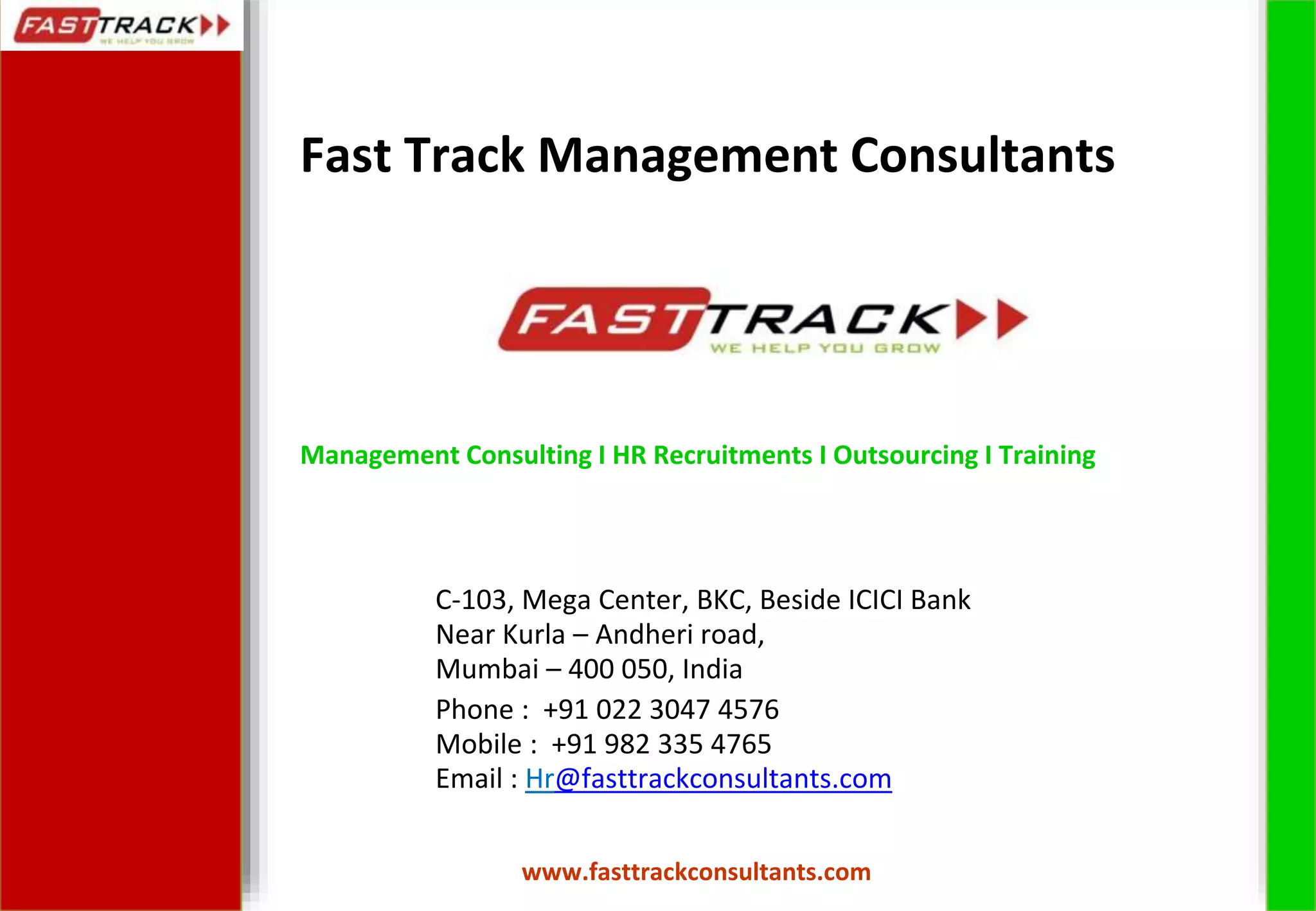 Why Fastrack consultancy | PPT
