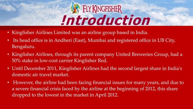 case study on kingfisher | PPTX | Air Travel | Travel Type