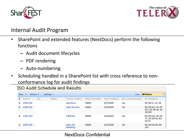 15 Months to Certification: Using SharePoint as the Platform for an ISO ...