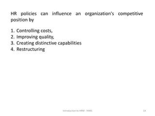 Hrm in a changing environment | PPTX