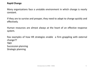 Hrm in a changing environment | PPTX