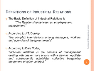 Hrm industrial relation | PPTX