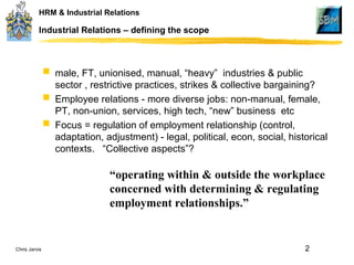 Hrm & industrial relations | PPT