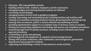 Hrm in education sector updated | PPTX