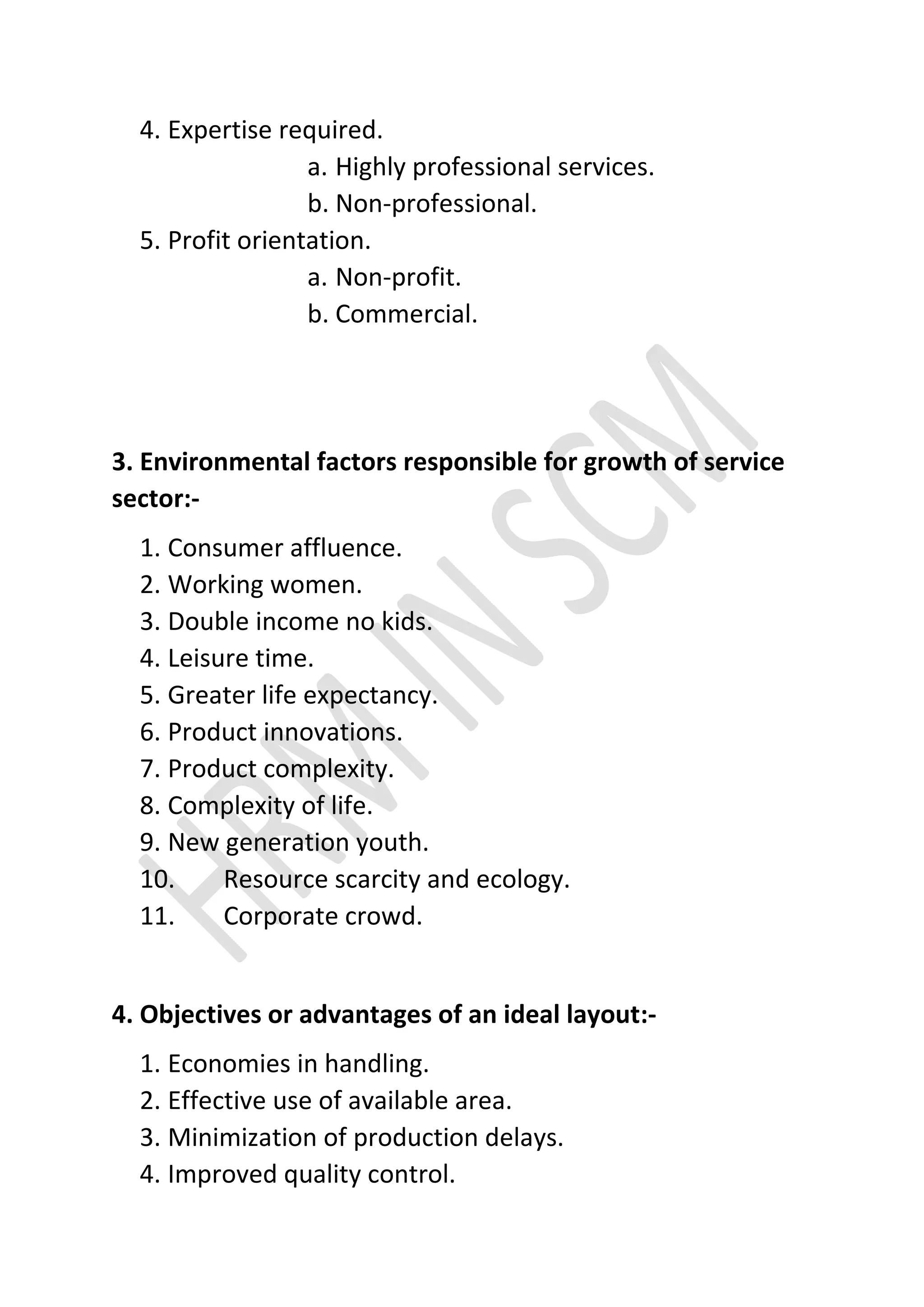 Hrm in service sector management TYBMS | PDF