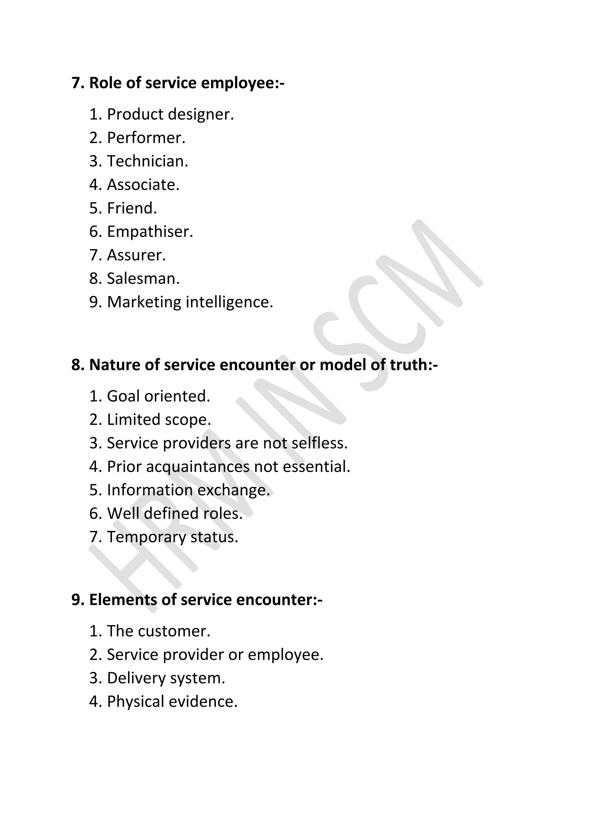 Hrm in service sector management TYBMS | PDF