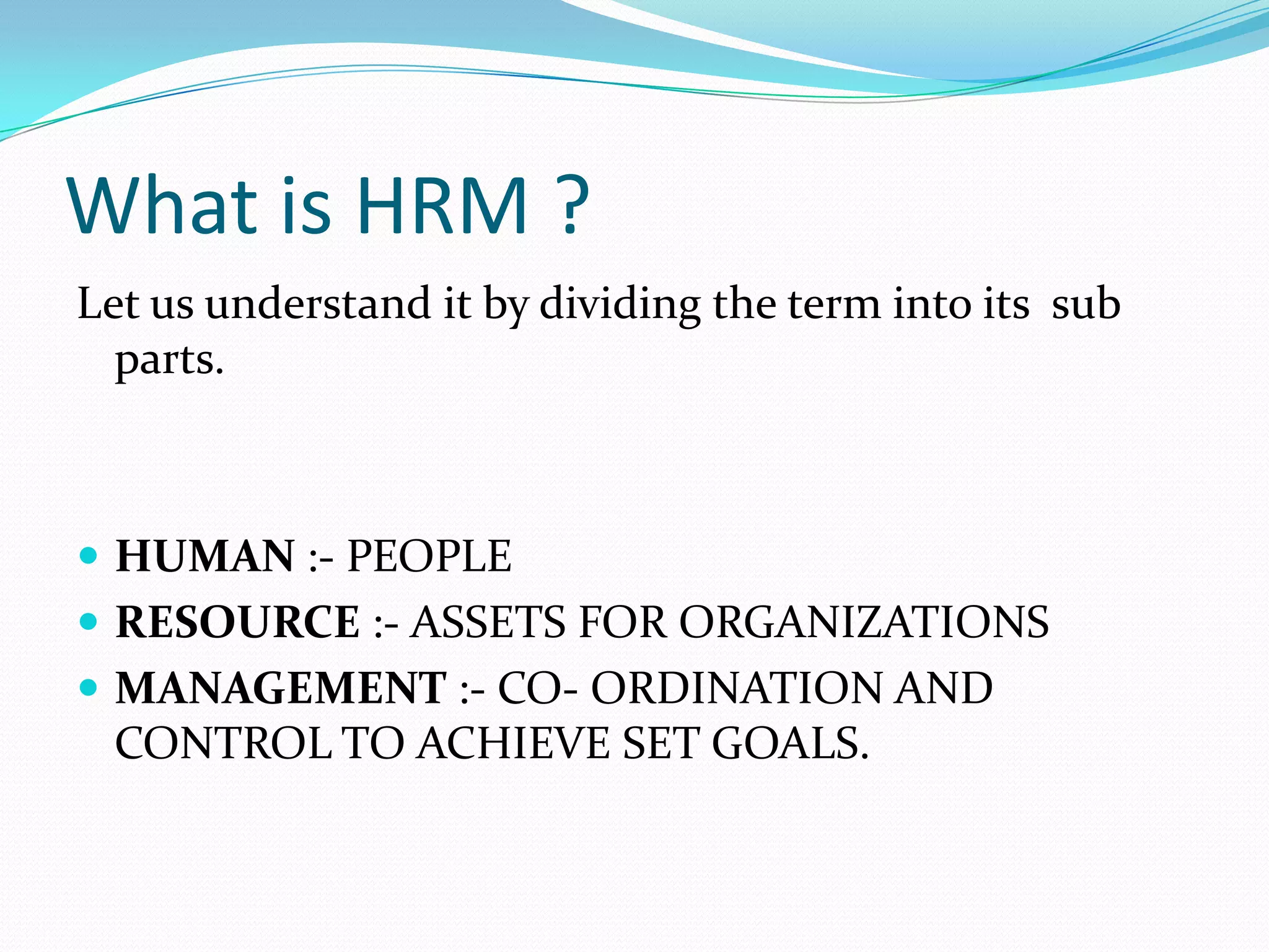 hrm definition ,importance and internal sources | PPT