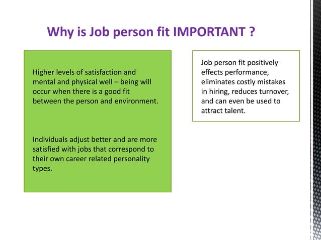 HRM Job - Person Fit | PPT