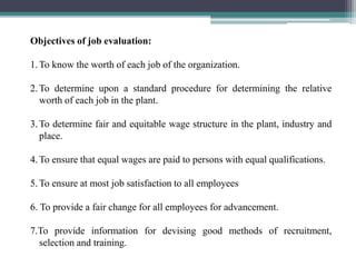 Hrm job evaluation | PPT