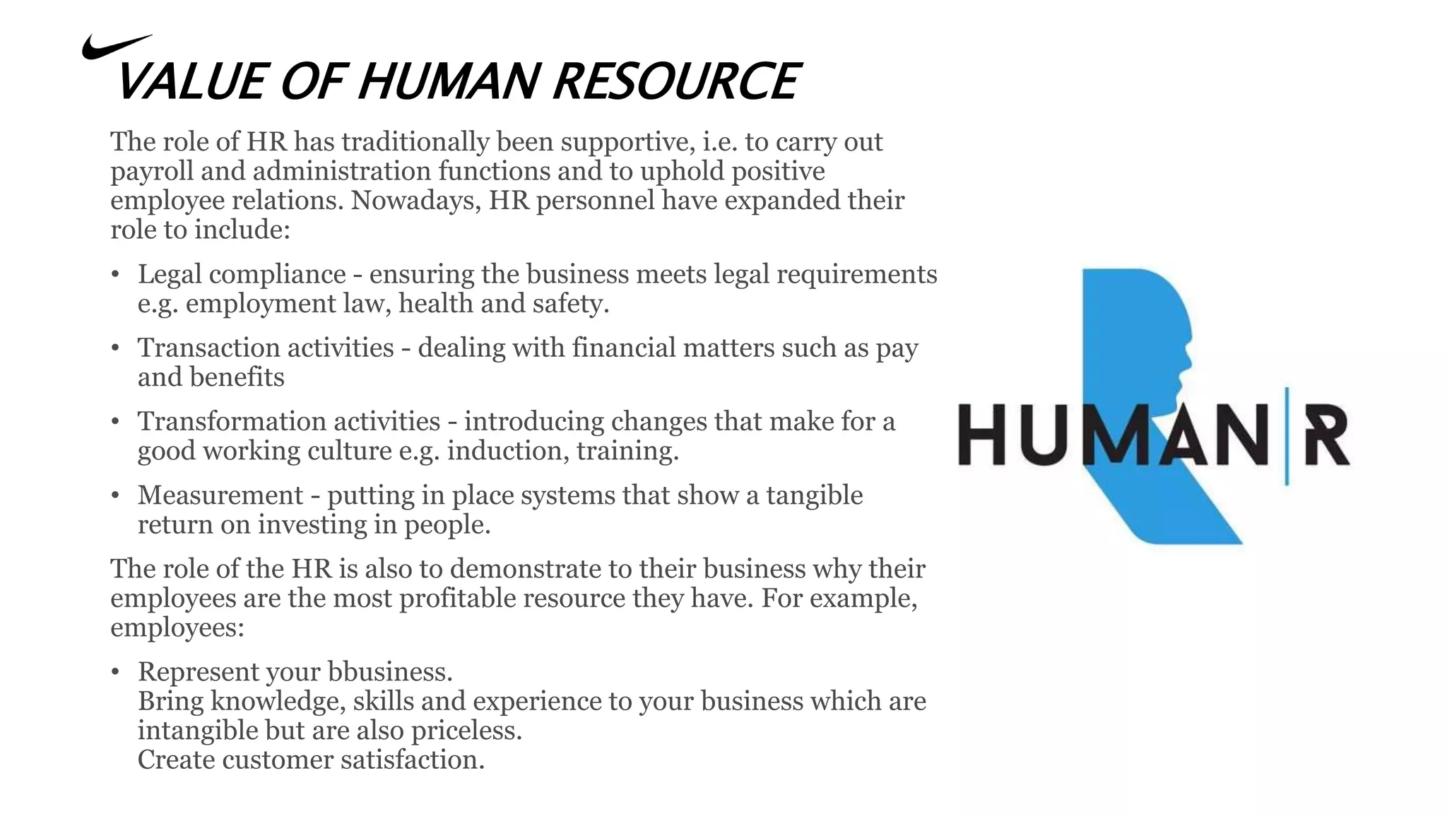 Human Resource Management of Nike | PPTX