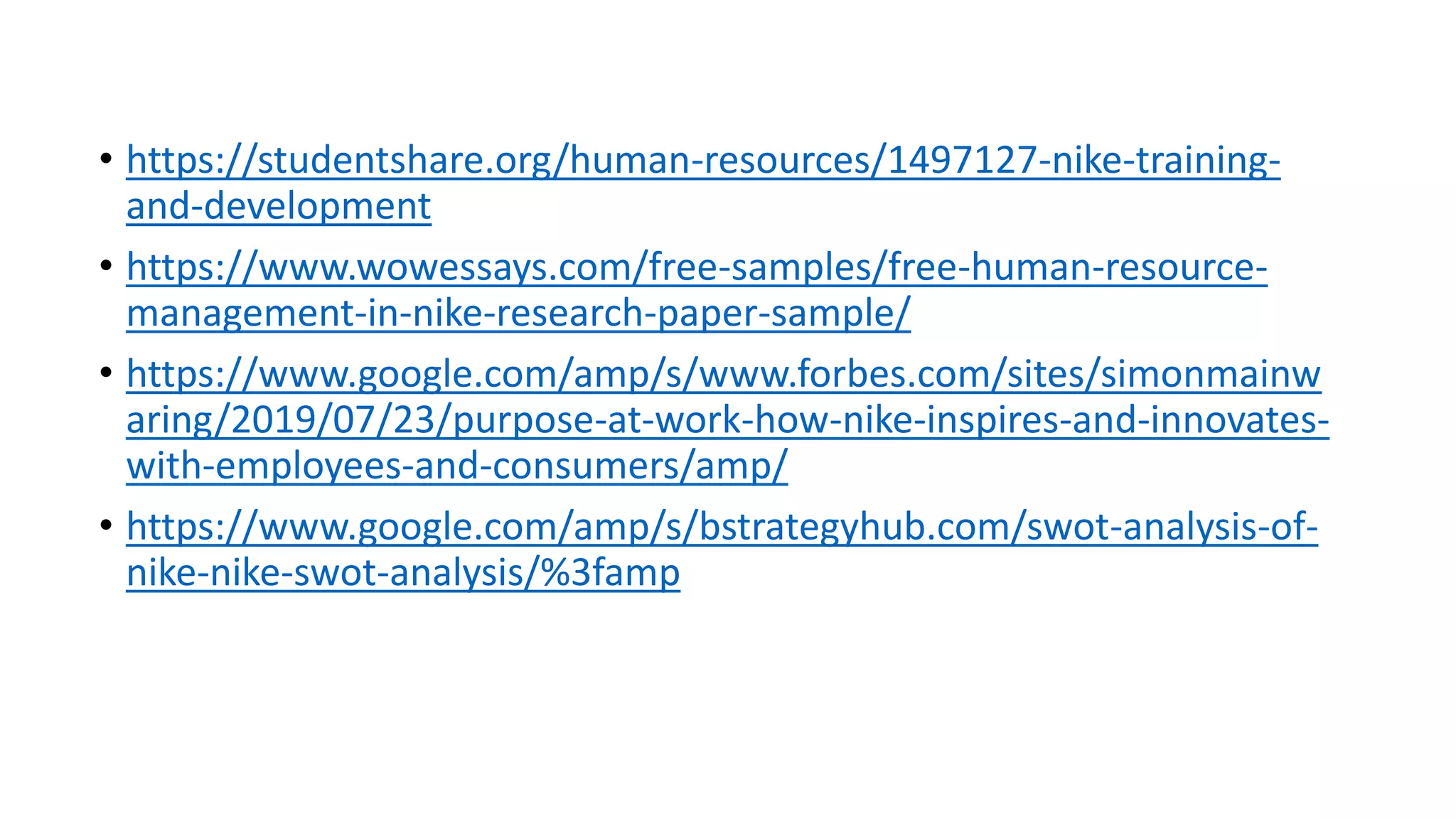 Human Resource Management of Nike | PPTX