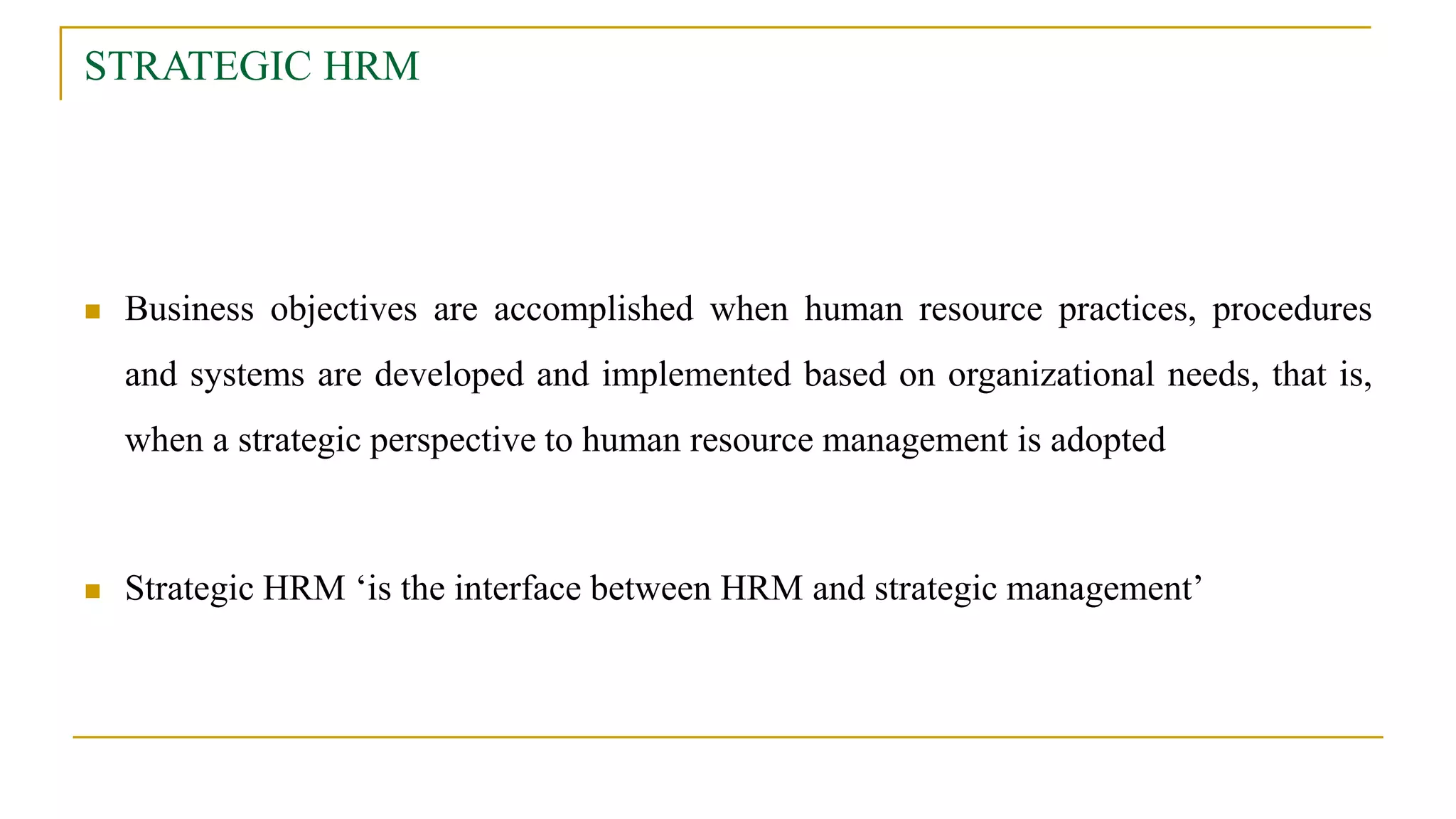 Strategic HRM and HCM | PPT