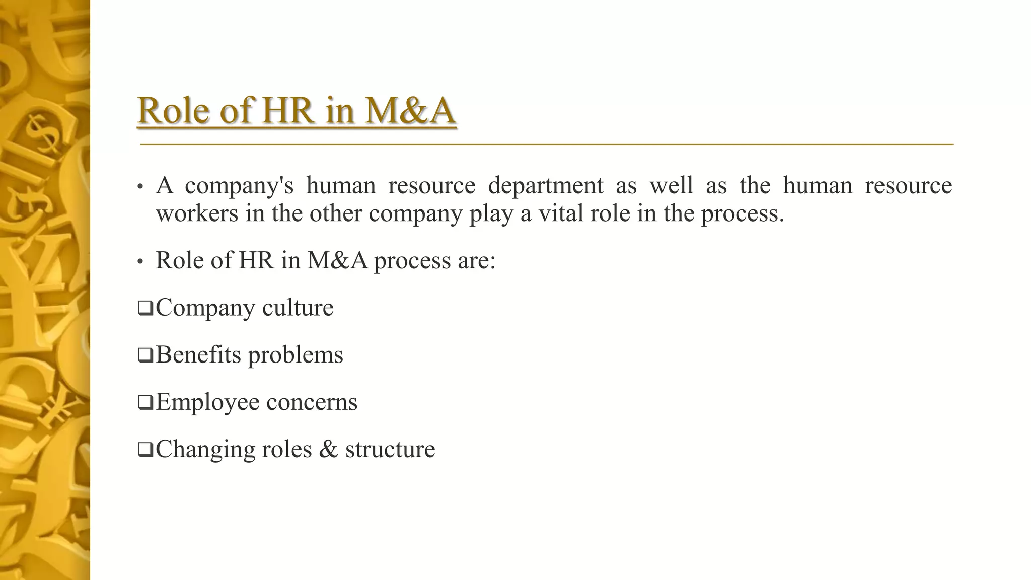 Human Resource In Merger And Acquisitions Pptx