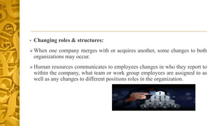 human resource in merger and acquisitions | PPTX